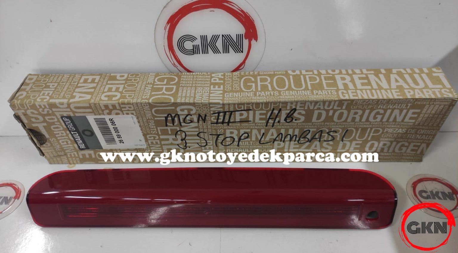 3.STOP LAMBASI ARKA MEGANE III 265900006R « GKN OTO YEDEK PARÇA