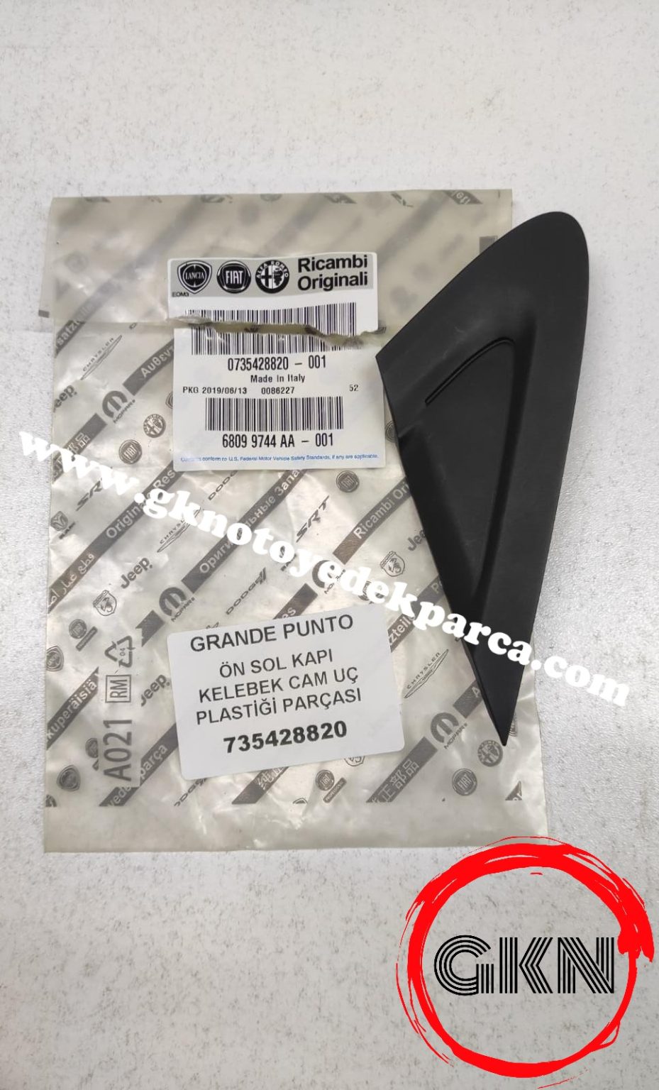 ÖN SOL KAPI KELEBEK CAM UÇ PLASTİĞİ PARÇASI GRANDE PUNTO 735428820 ...