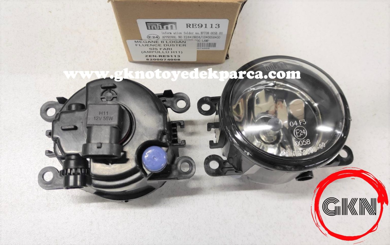 SİS FARI MEGANE II LOGAN FLUENCE DUSTER (AMPÜLLÜ H11) ZEN-RN9113 ...