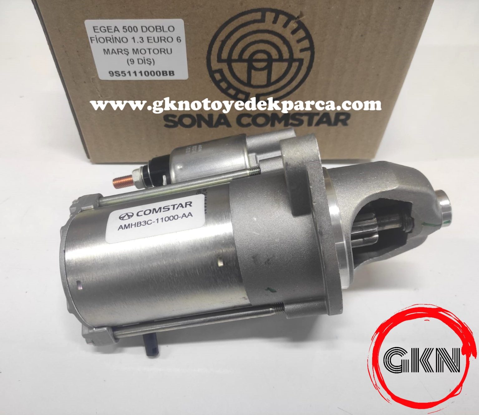 MARŞ MOTORU EGEA 500 DOBLO FİORİNO 1.3 EURO 6 (9 DİŞ) BOEM 9S5111000BB ...