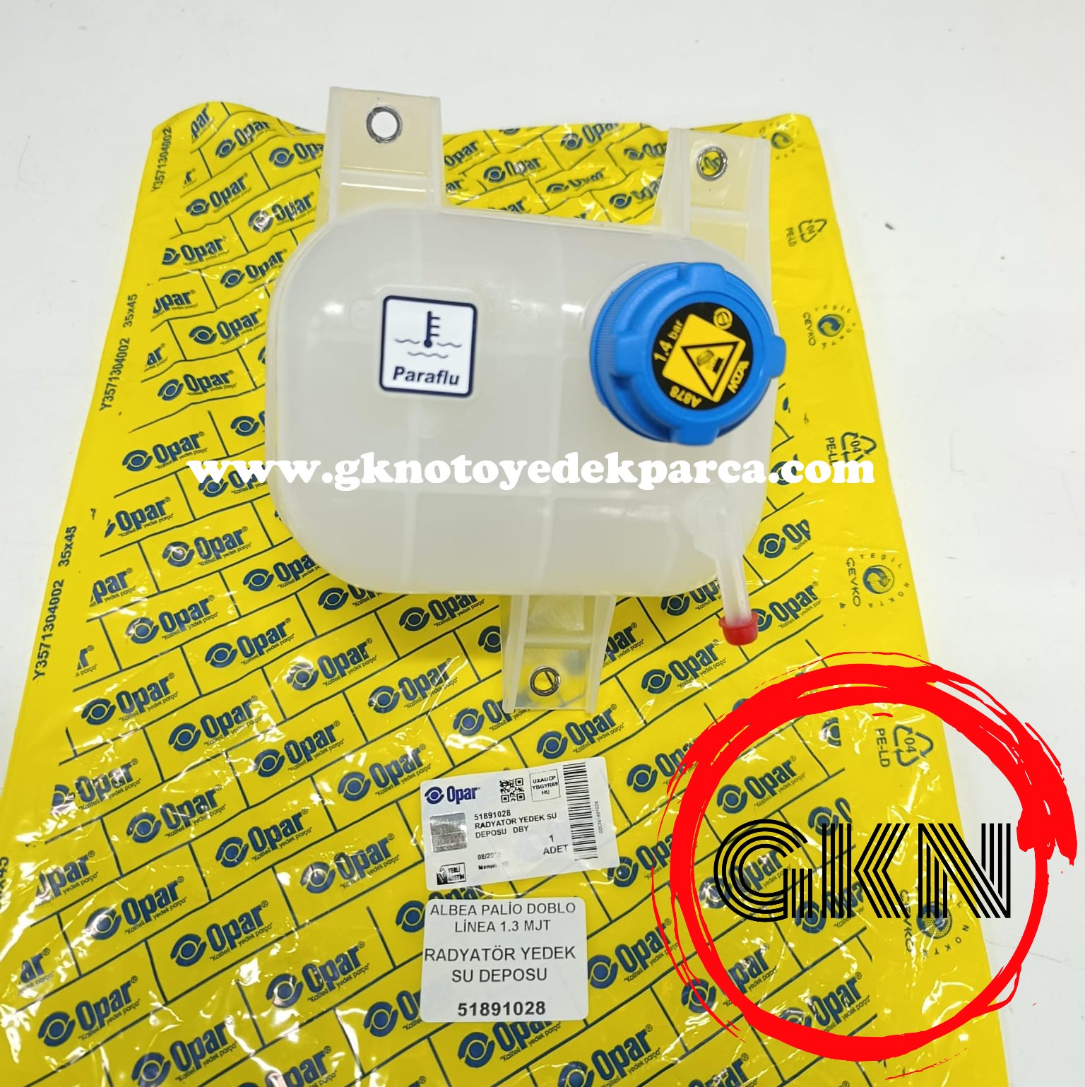 RADYATÖR YEDEK SU DEPOSU ALBEA PALİO DOBLO LİNEA 1.3 MJT 51891028 ...